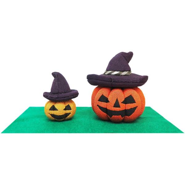 商品発送元：【公式】 人形の久月オンラインストア一般材料その他ハロウィンにぴったりの、かぼちゃの木目込み人形です。木の粉を固めて作ったボディに、布を木目込んで作ります。インテリアやプレゼントにおすすめです。※ご自身でお作りいただく材料キット...