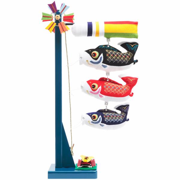 商品発送元：【公式】 人形の久月オンラインストア室内用鯉のぼりキッズ・ベビー・マタニティ、キッズ、おもちゃ、人形（日本人形・フランス人形）お部屋の中に手軽に飾ることが出来る、可愛らしい室内用鯉のぼりです。青空をイメージした趣のあるブルーのス...