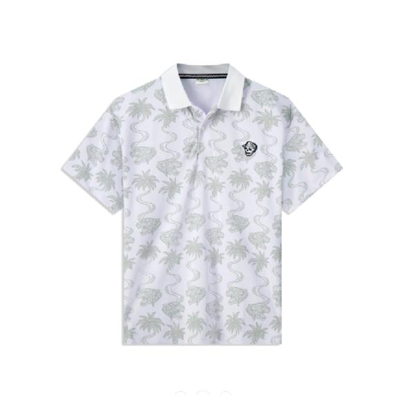 商品発送元：LA&amp;S (Realstore&amp;EC)ファッション・ブランド【吸水速乾と上質な肌触り】パームツリーと豹が織りなす、大人の遊び心と洗練のサマーポロ。夏らしいパームツリーと、野生の力強さを感じさせる豹（レオパード）を...