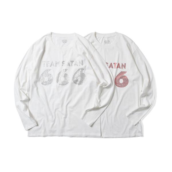 商品発送元：Lafayette｜ラファイエット公式通販サイトファッション・ブランドブランドアイコンをラインストーンで表現した長袖Tシャツブランドアイコンの"TEAM SATAN 666"のロゴをラインストーンで表現したロングスリーブ。しっと...