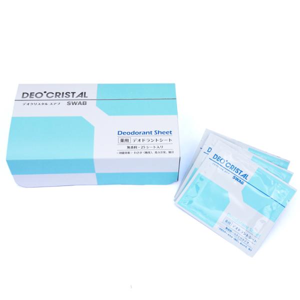 商品発送元：タルゴジャポン公式オンラインショップビューティ・コスメ・香水DEOCRISTALスアブ　薬用デオドラントシート＜効果・効能＞　わきが、皮膚汗臭、制汗 製品名医薬部外品　DEOCRISTAL SWAB効果・効能わきが、皮膚汗臭、制...