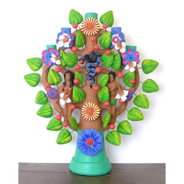 商品発送元：tesoroファッション・ブランド、カジュアル【商品説明】生命の樹生命の樹とは元々メキシコ州のメテペックの粘土工芸品であり、宗教をテーマにしたモチーフが多く使われています。こちらも左右にアダムとイヴが配されており、エデンの園がモ...