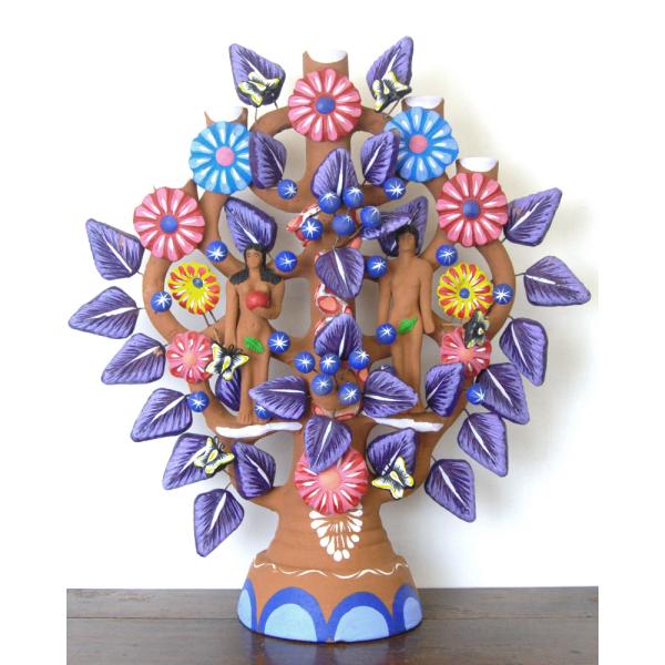 商品発送元：tesoroファッション・ブランド、カジュアル【商品説明】生命の樹生命の樹とは元々メキシコ州のメテペックの粘土工芸品であり、宗教をテーマにしたモチーフが多く使われています。こちらも左右にアダムとイヴが配されており、エデンの園がモ...