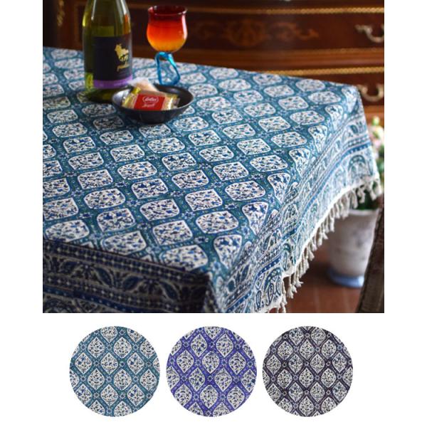 商品発送元：tesoroファッション・ブランドサイズ：100cm×100cm原産国：イラン素材：綿100%アラビアンの雰囲気たっぷりな、イランのイスファハン更紗のトップクロス。お部屋の雰囲気がぐっと華やかに♪版が少しずれているところなどは、...