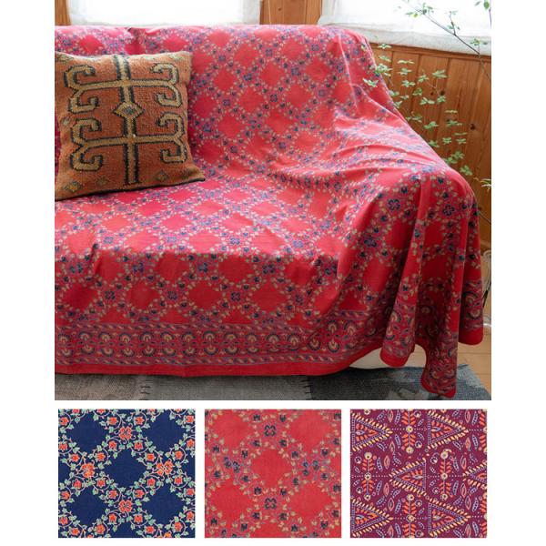 商品発送元：tesoroファッション・ブランド、レディース・婦人服サイズ：150cm×225cm原産国：インド素材：コットン100％模様が彫られた木版でスタンプのように柄をつけていくブロックプリントのマルチクロスです。インドクロスの素朴な風...