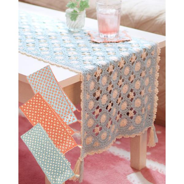 商品発送元：tesoroファッション・ブランド、レディース・婦人服サイズ：30cm×150cm原産国：インド素材：コットン100％２カラーのクロシェットシリーズ。パステルカラーのピンクやブルーで明るい雰囲気に。※お手入れの際は手洗いでお願い...