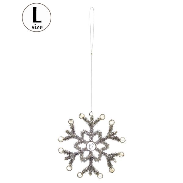 商品発送元：tesoroファッション・ブランド、レディース・婦人服《商品説明》サイズ：直径11、長さ27cm生産地：インド   ウィンターシーズンのお部屋作りにぜひパイプビーズがキラキラと輝く、雪の結晶モチーフのオーナメントです。▼ギフトラ...