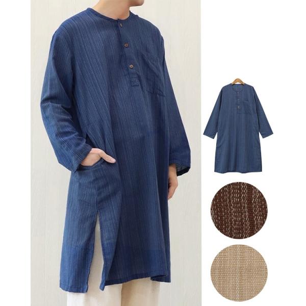 商品発送元：tesoroファッション・ブランド、レディース・婦人服《商品説明》商品サイズ：着丈SNP〜110cm、チェスト120cm生産地：タイ素材：TC/綿50%、ポリエステル50%   肌触りがよく、リラックスして着られるシリーズインド...