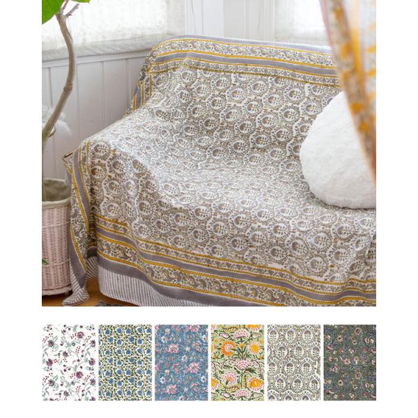 商品発送元：tesoroファッション・ブランド、レディース・婦人服《商品説明》・商品サイズ：145×225cm・生産地：インド・素材：綿100％   ハンドメイドならではの味を楽しめるブロックプリントシリーズ 「ブロックプリント」は木版を使...