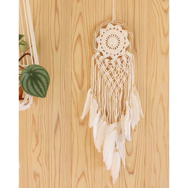 商品発送元：tesoroファッション・ブランド、レディース・婦人服《商品説明》 ・サイズ：直径12cm×56cm・生産地：インドネシア   魔除けのお守り「ドリームキャッチャー」ナチュラルやボヘミアンなテイストのお部屋にぴったりなドリームキ...