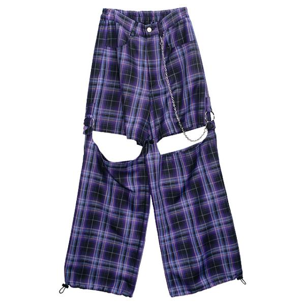 商品発送元：LISTEN FLAVORファッション・ブランド商品についてサイズ詳細取り外し可能なチェーンがSETになったセパレートデザインの2wayワイドパンツ！隙間からチラリとのぞく肌見せがトレンド感のある一枚ゆるっとしたワイドシルエット...