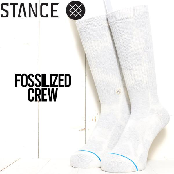 商品発送元：LUG Lowrs ラグロワーズ ファッション・ブランド、カジュアル、メンズカジュアルウェアSTANCEソックス「 FOSSILIZED CREW SOCKS 」A556C21FOS伸縮性のあるリブがふくらはぎを包み込み、きつ過...