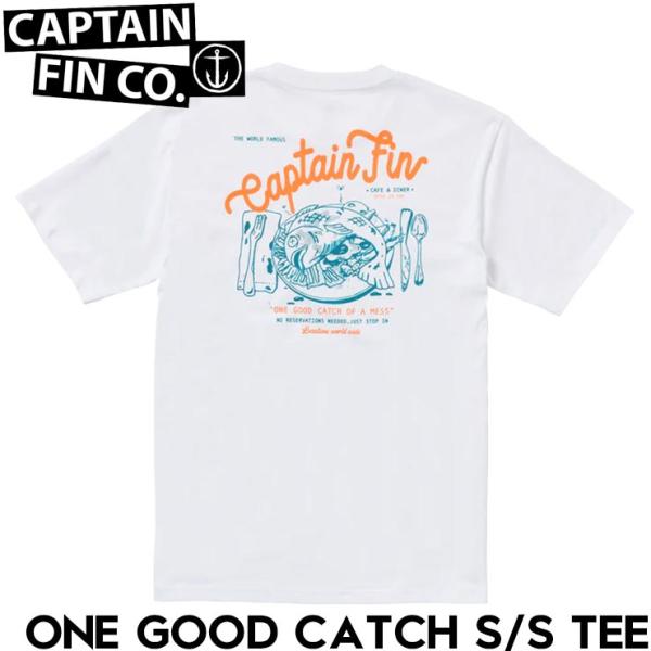 商品発送元：LUG Lowrs ラグロワーズ ファッション・ブランド、カジュアル、メンズカジュアルウェアCAPTAIN FINの半袖Tシャツ。「 ONE GOOD CATCH S/S TEE 」21A3512501バックプリントデザイン。フ...