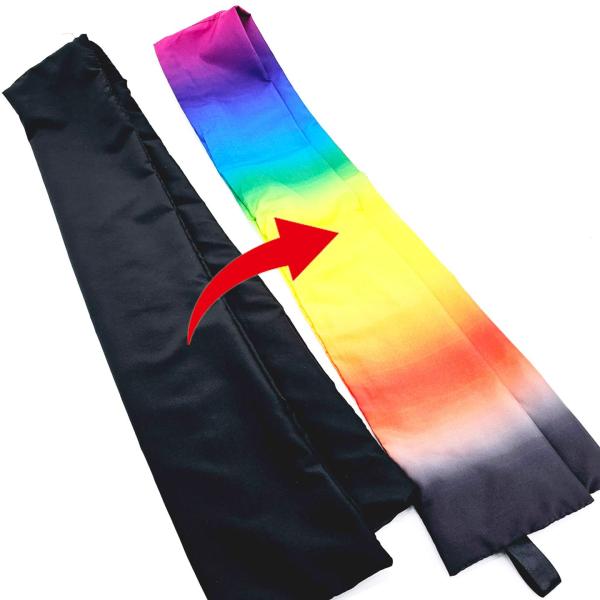 商品発送元：トランプマジック 人気手品用品通販-マジック3-おもちゃ・ホビー・ゲーム商品内容：ギミックスカーフ1本　　　　　当店提供DVD 【黒色のマフラーがレインボーカラーに色変わりするマジックです☆】