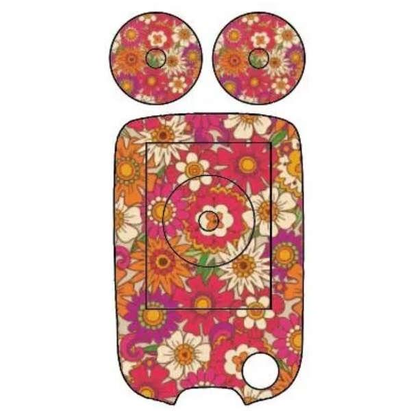 商品発送元：Malliah 【マリア】ヘルス・ダイエット、その他FreeStyleリブレリーダーとセンサー用デコシール。☆レトロな花柄シリーズ☆リーダー用１枚、センサー用３枚入り【本体サイズ】リーダー用9X5.9cm、センサー用2.8cm※...