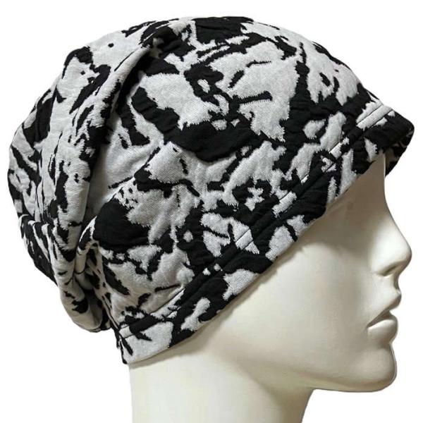 商品発送元：Malliah 【マリア】バッグ・靴・小物、雑貨・小物、レディース小物（財布・スカーフ・ベルト等、帽子就寝用から外出まで、ふんわり着用できる　ルースキャップ♪　☆ざっくり大き目のサイズとジャガードが織りなす柄。☆裏地は綿100％...