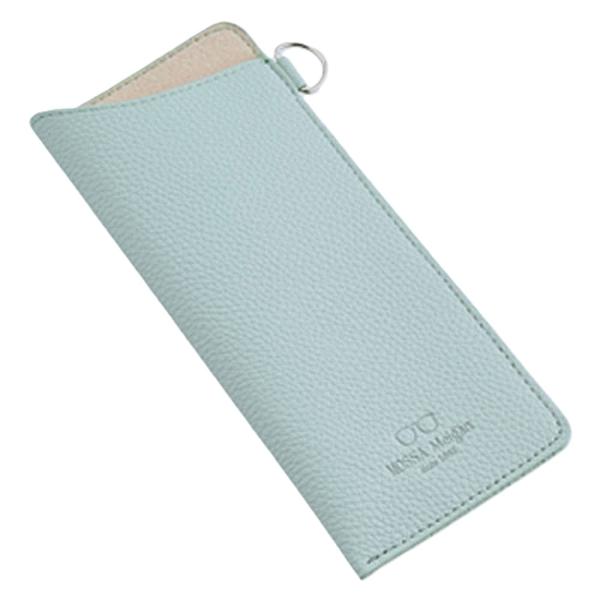 商品発送元：Malliah 【マリア】バッグ・靴・小物、眼鏡・サングラス、眼鏡小物革調のフラットソフト片口メガネケース。●　眼鏡をスライドし出し入れするポケットタイプ●　フレーム収納サイズ：56サイズのメタル枠外寸：W80×H180外張り：...