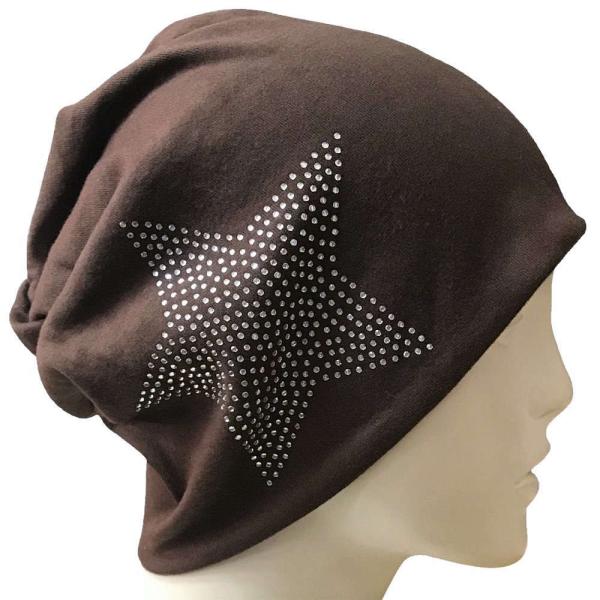 商品発送元：Malliah 【マリア】バッグ・靴・小物、雑貨・小物、レディース小物（財布・スカーフ・ベルト等、帽子就寝用から外出まで、ふんわり着用できる　ラインストーン付きルースキャップ♪　☆コットンのぬくもりとポリエステルのさらさらで地肌...