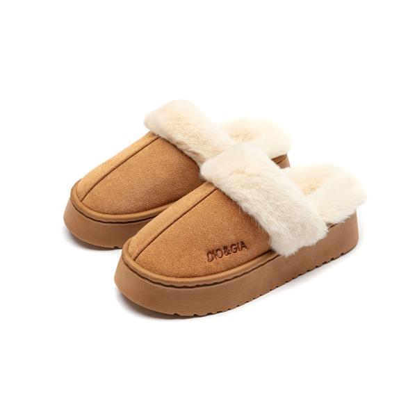 商品発送元：IDEAL MODAバッグ・靴・小物、靴、レディース、ローファー定番 デザイン「GIO&amp;GIA 」 レディース 冬サンダル。 冬の寒さから足を守るために設計されたムートン風の レディース シューズです。 厚底で滑り止めが...