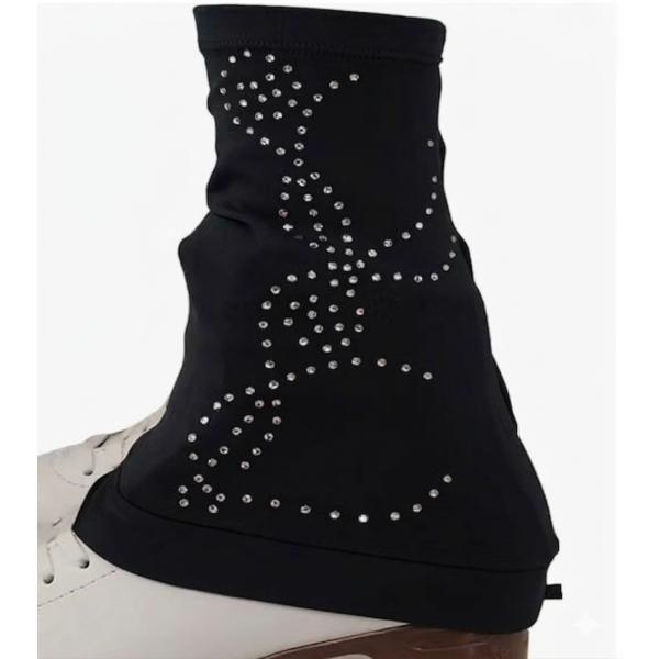 商品発送元：フィギュアスケート用品通販店マリーナアイススポーツ・アウトドア・旅行、ウインタースポーツ、その他スケート靴専用のレッグウォーマー伸縮性バツグンのライクラ素材で、スケート靴にぴったりフィットきらめくクリスタルストーン付きで、可愛さ...