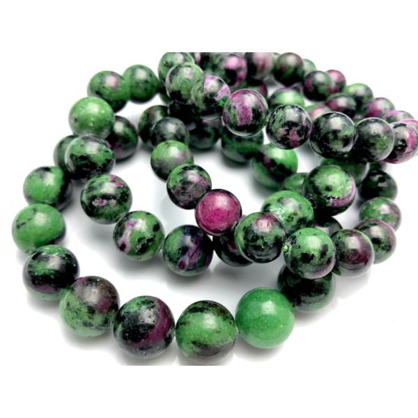 商品発送元：激安天然石卸専門の仕入パワーストーン（株）島田商事ジュエリー・アクセサリー、ジュエリー・アクセサリー、ブレスレット・バングル、ビーズグリーンとレッドの鮮やかな色合いが人気ルビーインゾイサイト。緑色のゾイサイトは別名『アラョライト...