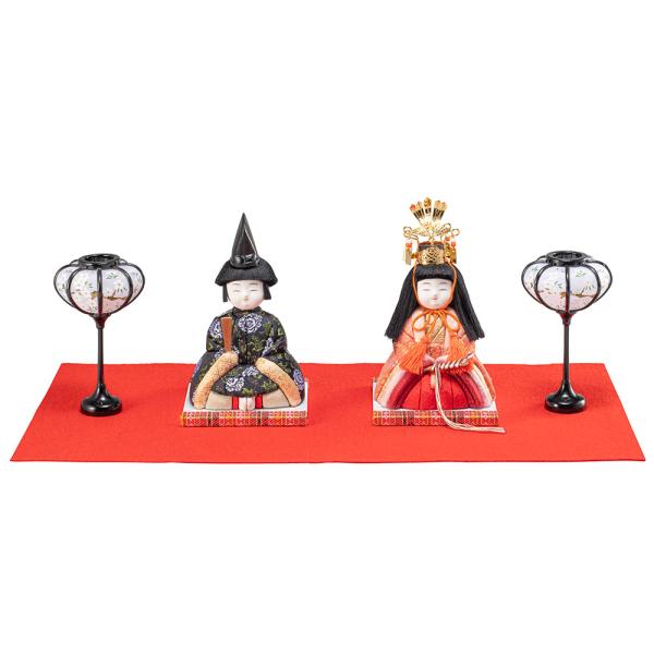 商品発送元：真多呂人形親王高さ13cm　毛せん40×20cm　雪洞10.5cmキッズ・ベビー・マタニティ飾るだけでお部屋が雅になる、昔ながらの古風な雛人形キット。昔ながらの雛人形のお姫様がつけていた『天冠』を被った、美しく古風な雛人形キット...
