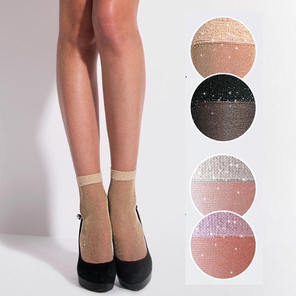 商品発送元：インポートセレクトショップ　Moda Italiaファッション・ブランド、インナーウェア・ナイトウェア、レディース、ストッキングイタリア インポート ストッキング ブランド DONNA BC BROOKE ラメソックス カラー：...