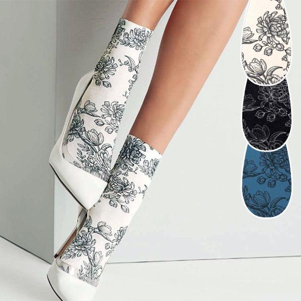 商品発送元：インポートセレクトショップ　Moda Italiaファッション・ブランド、インナーウェア・ナイトウェア、レディース、ストッキングイタリア インポート 高級 ストッキング ブランド OROBLU ANNABELLE 花柄ソックス ...