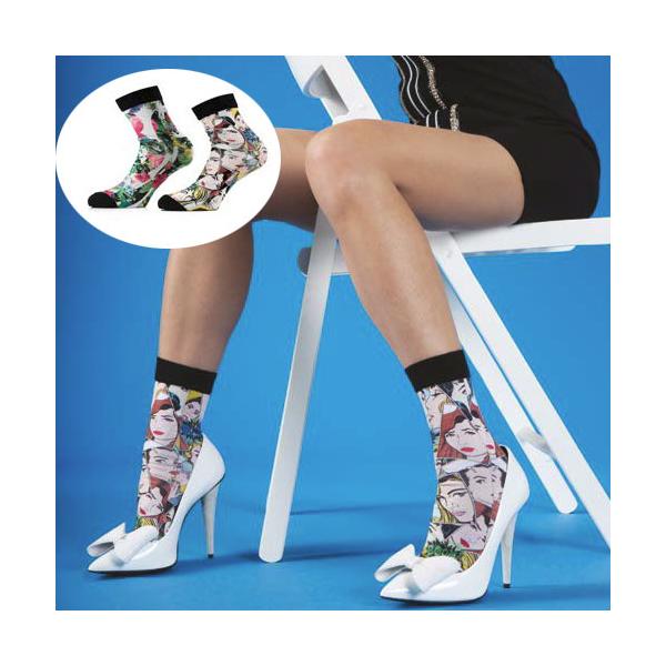 商品発送元：インポートセレクトショップ　Moda Italiaファッション・ブランド、インナーウェア・ナイトウェア、レディース、ストッキングイタリア インポート ソックス ブランド BUGIE 1103 デザインロングソックス 2色：花柄、...