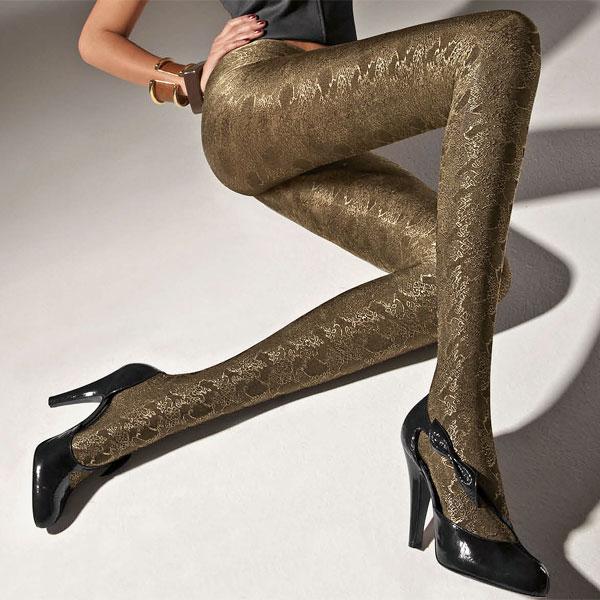 商品発送元：インポートセレクトショップ　Moda Italiaファッション・ブランド、インナーウェア・ナイトウェア、レディース、ストッキングイタリア インポート ストッキング・タイツ ブランド  LEVANTE E384 ジャカード柄タイツ...