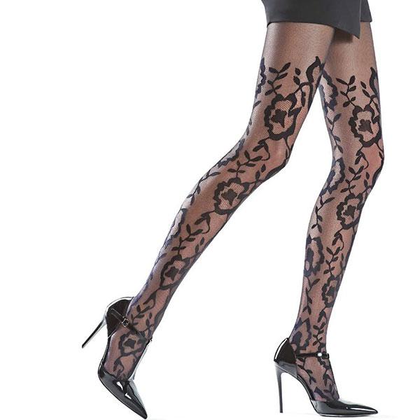 商品発送元：インポートセレクトショップ　Moda Italiaファッション・ブランド、インナーウェア・ナイトウェア、レディース、ストッキングイタリアインポート高級ストッキングブランド OROBLU LORELIE チュールレース花柄ストッキ...