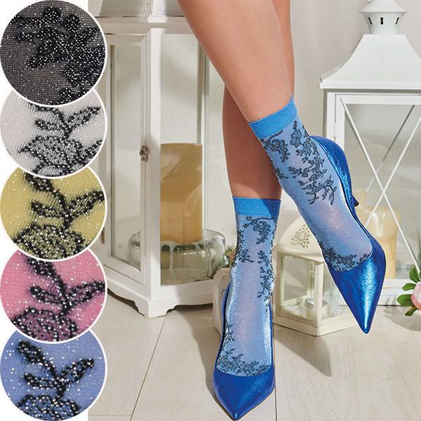 商品発送元：インポートセレクトショップ　Moda Italiaファッション・ブランド、インナーウェア・ナイトウェア、レディース、ストッキングイタリア インポート ストッキング・タイツブランド TRASPARENZE CILIEGIA ラメソ...