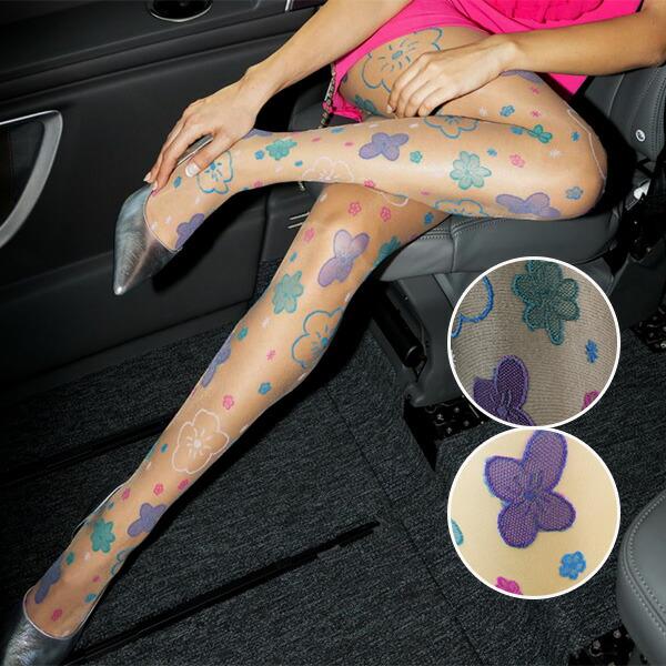 商品発送元：インポートセレクトショップ　Moda Italiaファッション・ブランド、インナーウェア・ナイトウェア、レディース、ストッキングイタリア インポート ブランド 柄ストッキングTRASPARENZE CANCUN 花柄ストッキング...