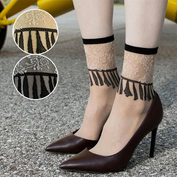 商品発送元：インポートセレクトショップ　Moda Italiaファッション・ブランド、インナーウェア・ナイトウェア、レディース、ストッキングイタリア インポート ブランド 柄ソックスTRASPARENZE MACAO 花柄ソックスカラー：黒...