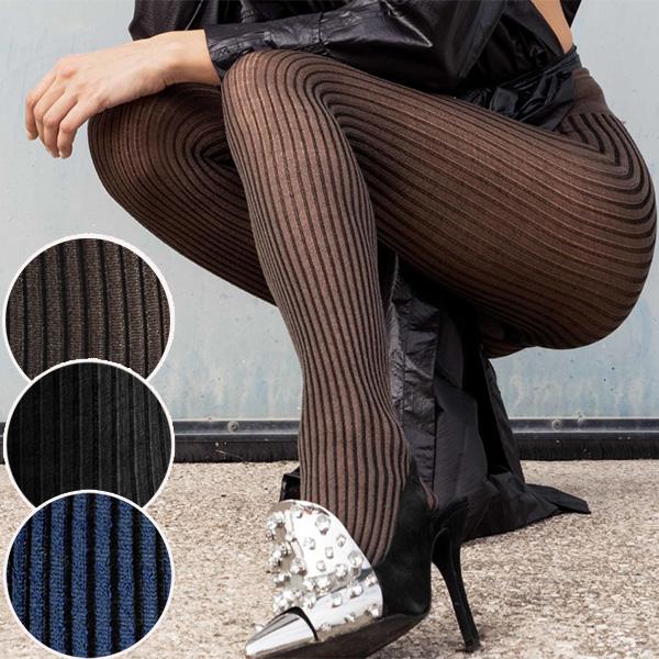 商品発送元：インポートセレクトショップ　Moda Italiaファッション・ブランド、インナーウェア・ナイトウェア、レディース、ストッキングイタリア インポート ブランド 柄タイツ TRASPARENZE PRAGA リブ柄ウールタイツカラ...