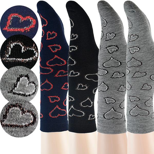 商品発送元：インポートセレクトショップ　Moda Italiaファッション・ブランド、インナーウェア・ナイトウェア、レディース、ストッキングイタリア インポート ブランド 柄ソックス SCOPRI JOSETTE ハート柄暖かいパイルソック...