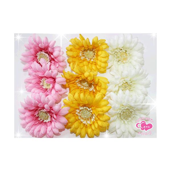 商品発送元：ネイルチップ ラインストーン専門店 ネイルンデコ2~5営業日で発送(土日祝除く,欠品+3~4週間)ビューティ・コスメ・香水とってもかわいいガーベラの布系パーツです☆デコを作成する時にレースと一緒に・・・・などオススメです！カラー...