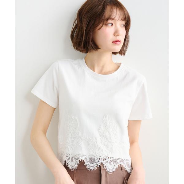 商品発送元：apricot online shop即日もしくは翌日出荷予定の商品です。ファッション・ブランド、レディース・婦人服Tシャツに、レースが加わることでぐっと女っぽく、スタイリングの主役になる一枚。バックにはスリットディテールを施し...