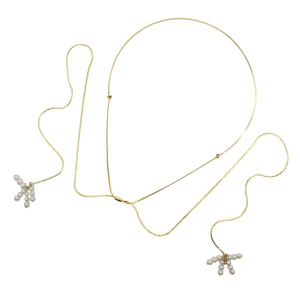 商品発送元：orgablanca（オルガブランカ）ウエディング通販ファッション・ブランド■華奢な真鍮ワイヤーを手曲げして作成したチョーカーネックレスです。シンプルなワイヤーが程よい存在感があり、合わせる事でトータルコーディネートがワンランク...