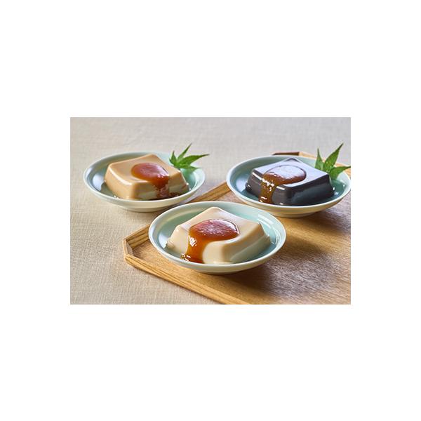 商品発送元：逸品 おとりよせ※北海道・沖縄県・離島への配送は行っておりません。フード・菓子精進料理として伝わる胡麻豆腐。胡麻とでん粉、吉野本葛を使い時間をかけてじっくり練り上げました。あっさりとした白胡麻豆腐、コクのある黒胡麻豆腐、 鮮やか...