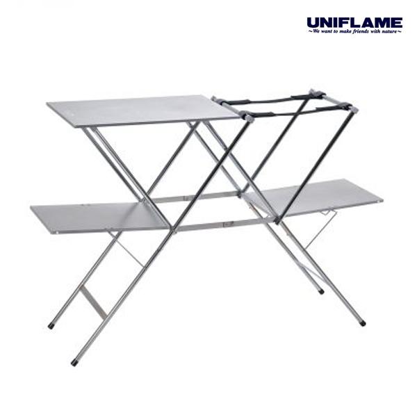 商品発送元：【公式】登山用品のオクトス オンラインショップスポーツ・アウトドア・旅行【サイズ】使用時：約115×37×78（高さ）cm収納時：約54×37×11（厚さ）cm調理台：約36×54cm棚板：約30×40cm【材 質】フレーム：鉄...