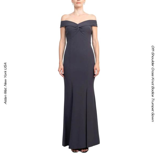 商品発送元：OZ de JOURファッション・ブランド、レディース・婦人服、ワンピース Aidan Mattox（エイダンマトックス）MD1E204359カラー：GUNMETAL（ガンメタル）｜NY発ラグジュアリーラインこのドレスの魅力（要...