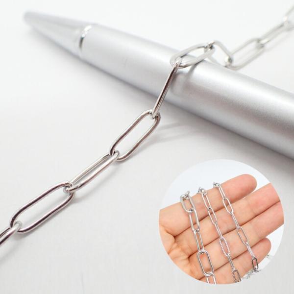 商品発送元：Partsworld　パーツワールドジュエリー・アクセサリー、ジュエリー・アクセサリー、ネックレス、チェーン【商品説明】高品質ステンレス製チェーン人気の長あずきに太チェーンが登場！マンテルネックレスやマンテルブレスに最適です。 ...