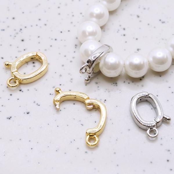 商品発送元：Partsworld　パーツワールドジュエリー・アクセサリー【商品説明】既製品のネックレスにチャームを後付けできる開閉式のバチカンパーツです。カンやヒートンにチャームや片穴のパーツ等を取付けます。こちらの商品は6mm以下のパール...