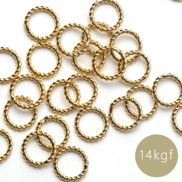 商品発送元：Partsworld　パーツワールドジュエリー・アクセサリー【商品説明】高級感あふれるアメリカ製14KGF（ゴールドフィルド）素材を使用したツイスト丸カンです。表面に厚いゴールド層が圧着されており、通常のメッキに比べて色持ちが良...