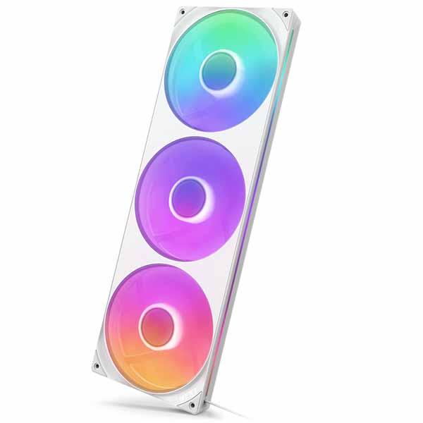 商品発送元：PC4U 公式オンラインショップ【安心の正規代理店品】家電・AV機器・カメラ、デジタルカメラ、デジカメアクセサリーNZXT FシリーズRGBコアシングルフレームファンは、複数のファンを一つの設計に組み入れて、取付、冷却、制御を合...