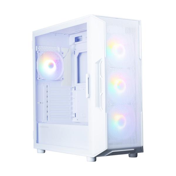 商品発送元：PC4U 公式オンラインショップ【安心の正規代理店品】家電・AV機器・カメラ、デジタルカメラ、デジカメアクセサリーフロントメッシュ設計と強化ガラスを採用した、ホワイトのミドルタワー型PCケースです。4基のRGBファンを標準搭載し...