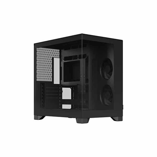 商品発送元：PC4U 公式オンラインショップ【安心の正規代理店品】家電・AV機器・カメラ、デジタルカメラ、デジカメアクセサリーフルビジョン・デザインとデュアルチャンバー構造を融合したミドルタワーPCケースの非RGBモデルです。4基のリバース...