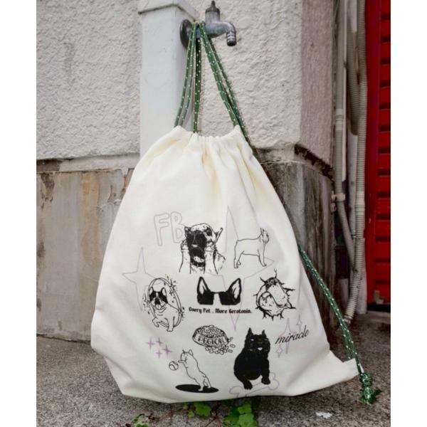 商品発送元：PEGION家電・AV機器・カメラアイシングクッキーアーティスト COOKIEBOY が描いたフレンチブルドッグアートをプリントしたドロストナップザック。COOKIEBOYのポップなスタイルとクラシックラインの繊細なタッチを組み...