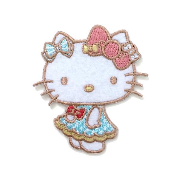 商品発送元：P's fan パイオニア　 ワッペン ハンドメイドクラフトおもちゃ・ホビー・ゲーム、手芸・クラフト、その他アイロンで簡単接着！リボンをたくさんつけた可愛いハローキティのワッペンです入園入学グッズの目じるし・お手持ちのグッズのワ...